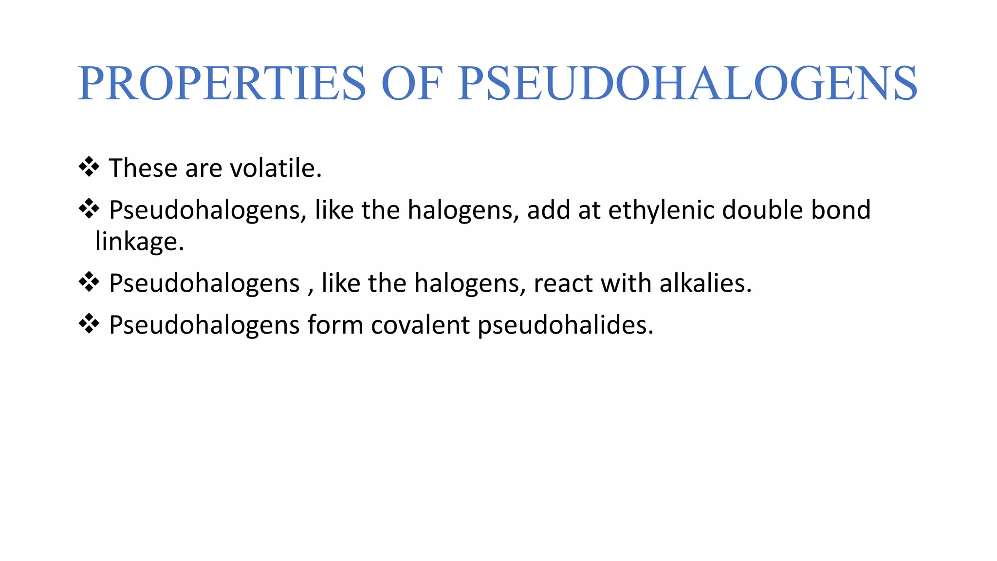 Interhalogens and Pseudohalogens | PPTX