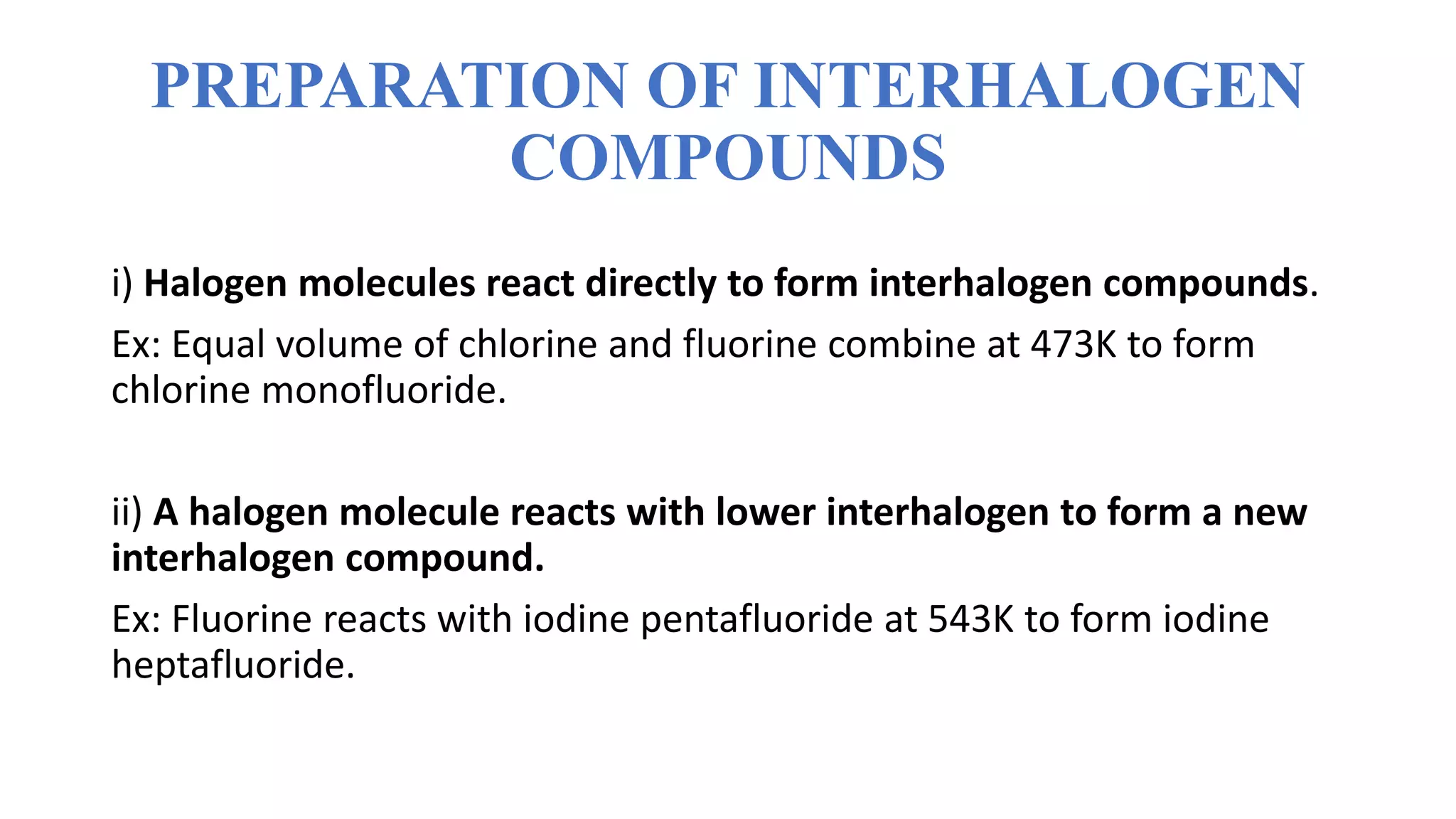 Interhalogens and Pseudohalogens | PPTX