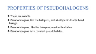 Interhalogens and Pseudohalogens | PPTX