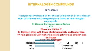 INTER HALOGENS COMPOUNDS PPT.pptx....... | PPTX | Chemistry | Science