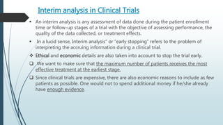 Interim analysis in clinical trials (1) | PPTX