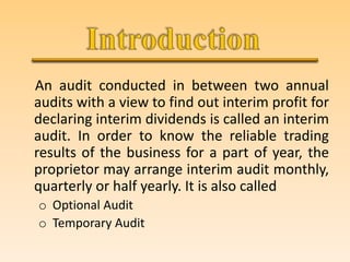 Interim audit | PPTX