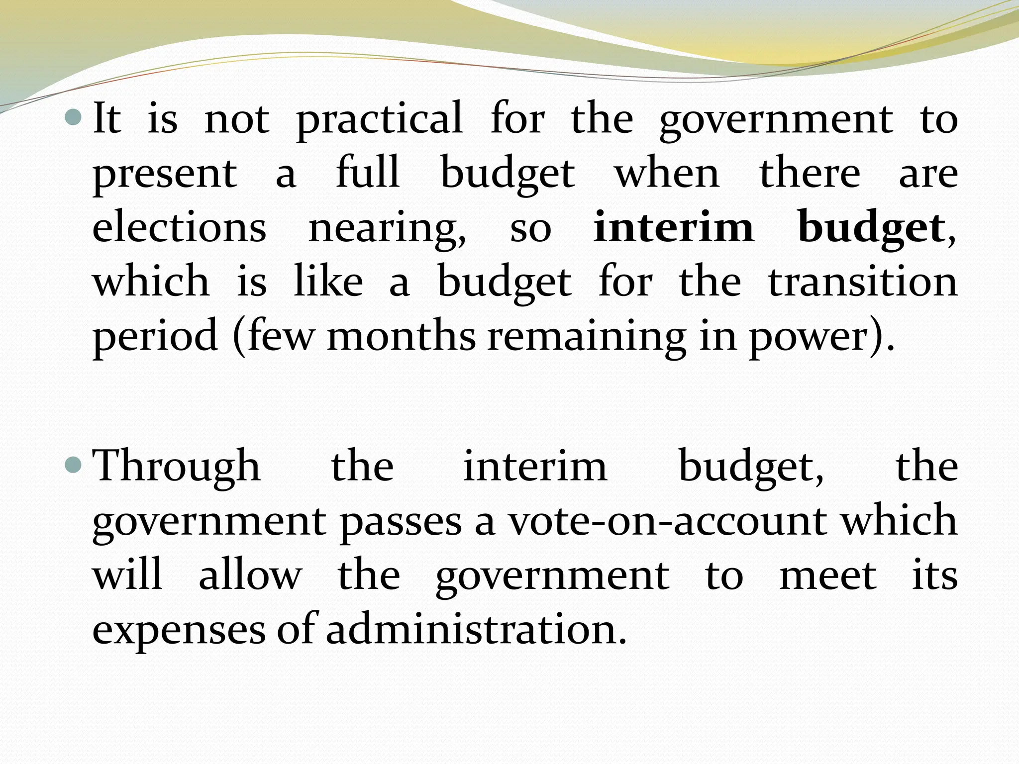 Interim Budget 2024-25 of Government of India | PPTX