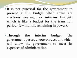 Interim Budget 2024-25 of Government of India | PPTX