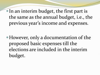 Interim Budget 2024-25 of Government of India | PPTX