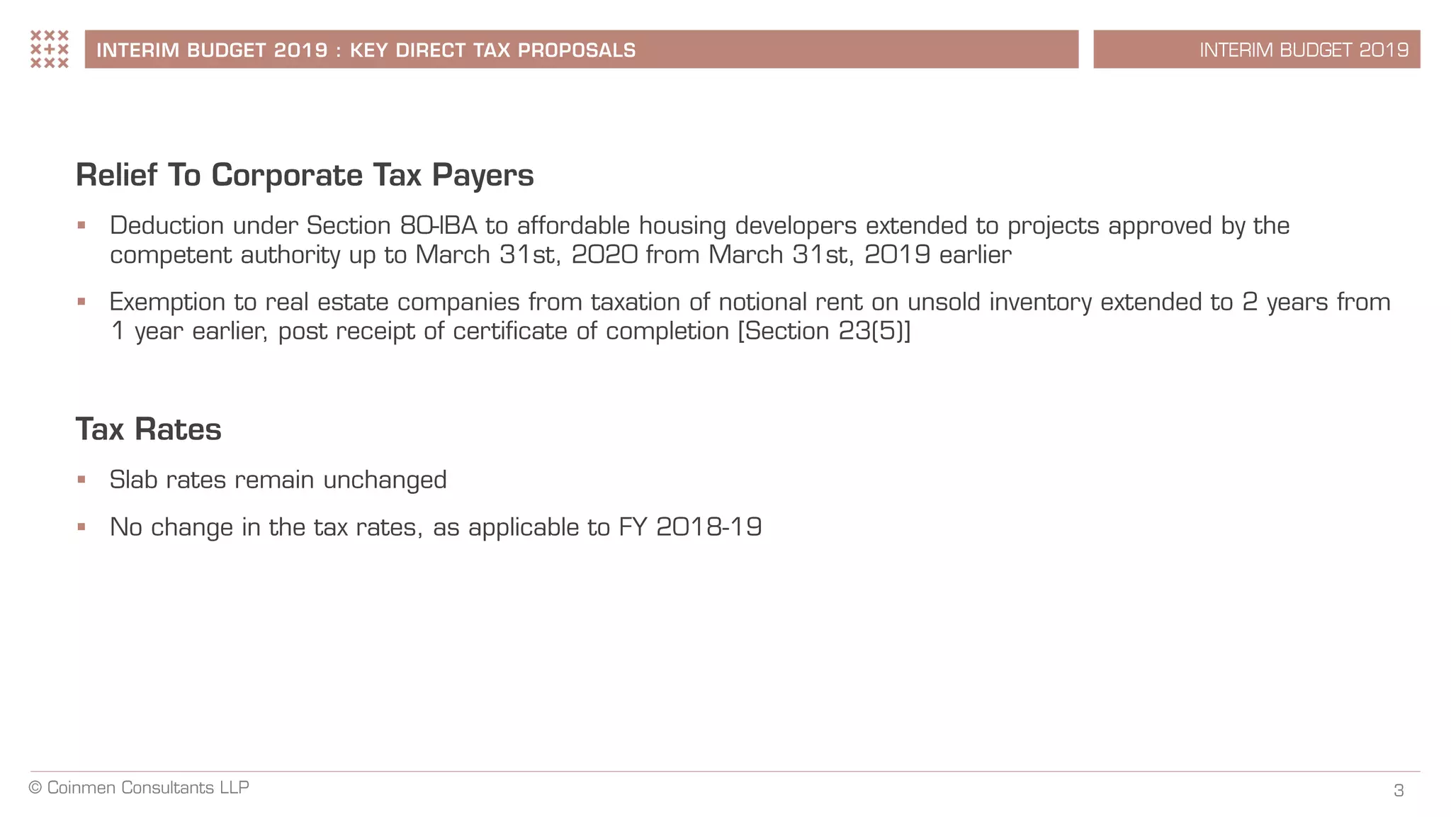 Interim Budget 2019: Direct Tax Proposals | PDF