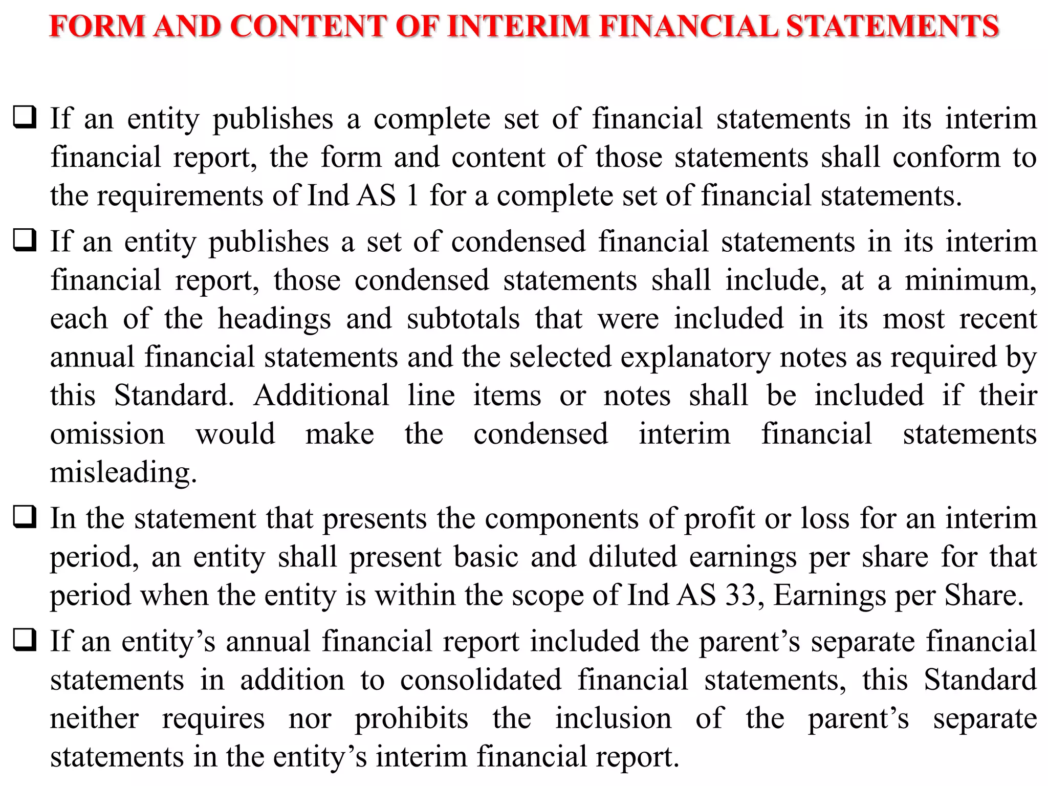 Interim financial Reporting Ind As - 34 | PPTX