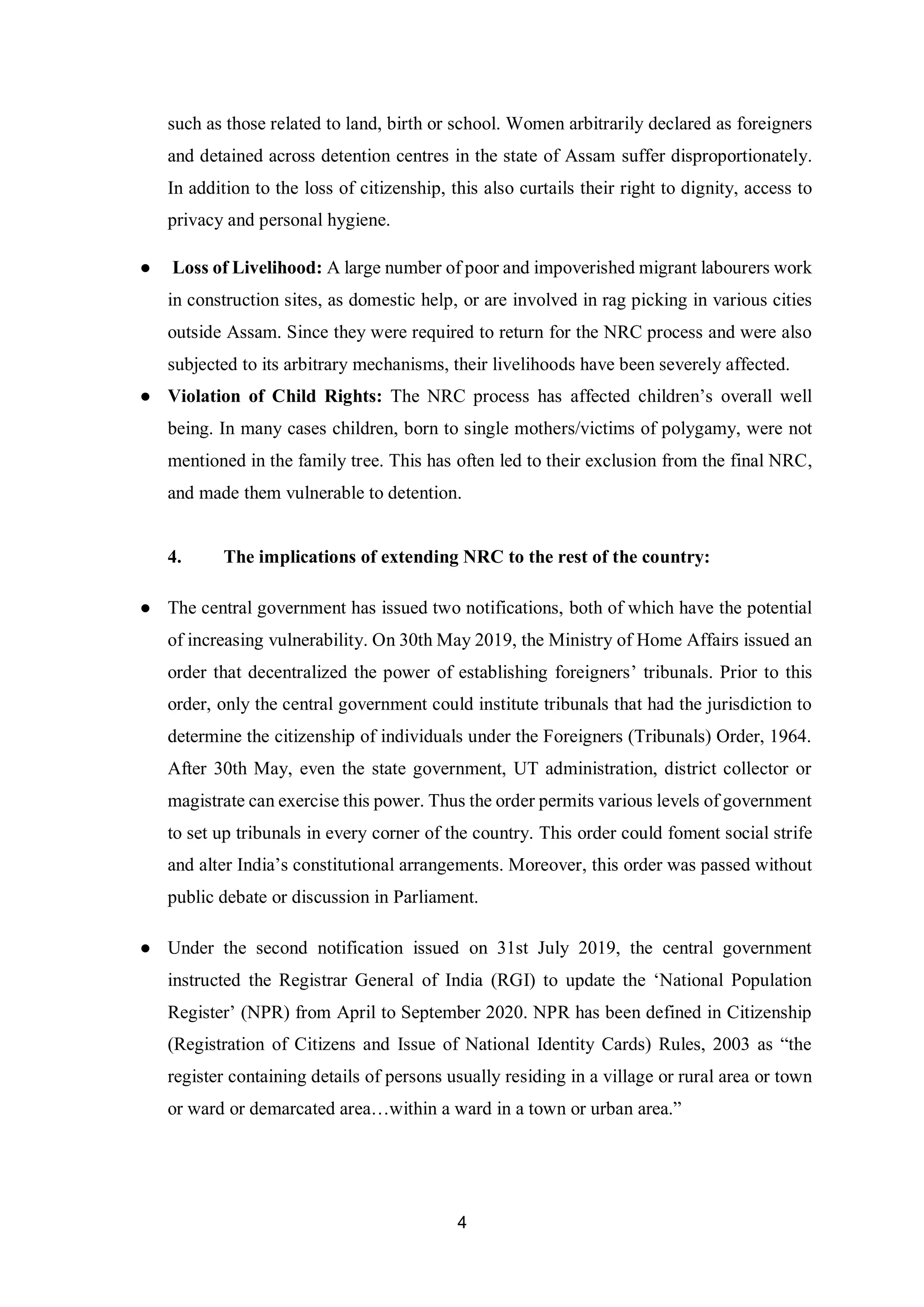 Assam NRC - Interim jury report | PDF