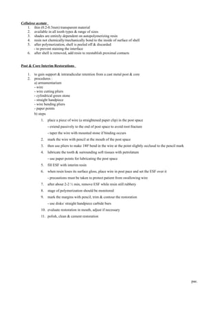 Interim Fixed Restoration | PDF