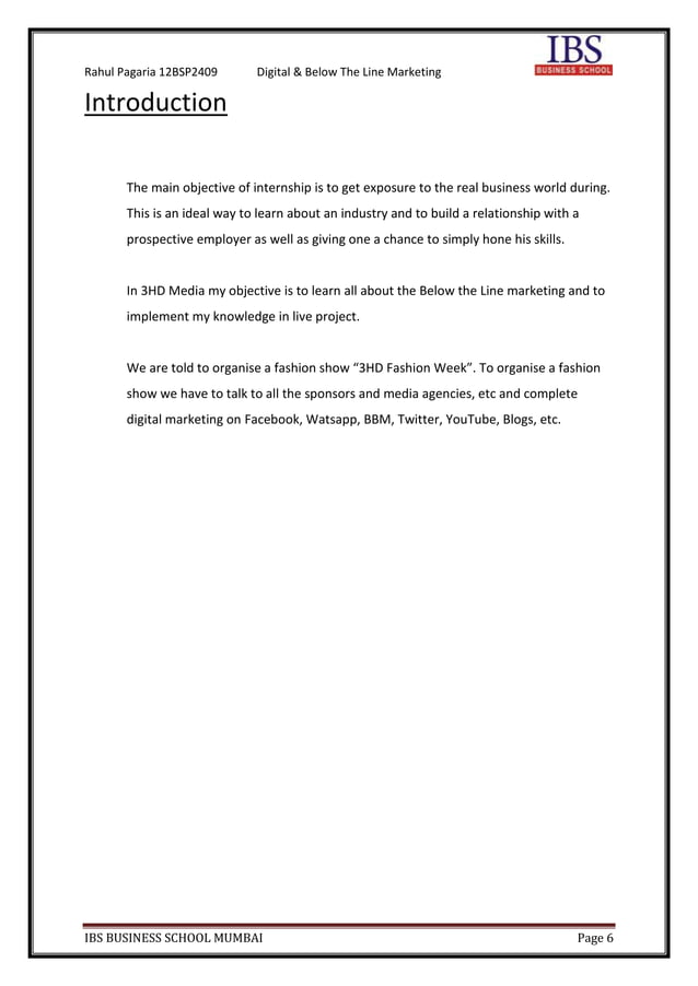 Interim report | DOCX | Marketing and Advertising | Business