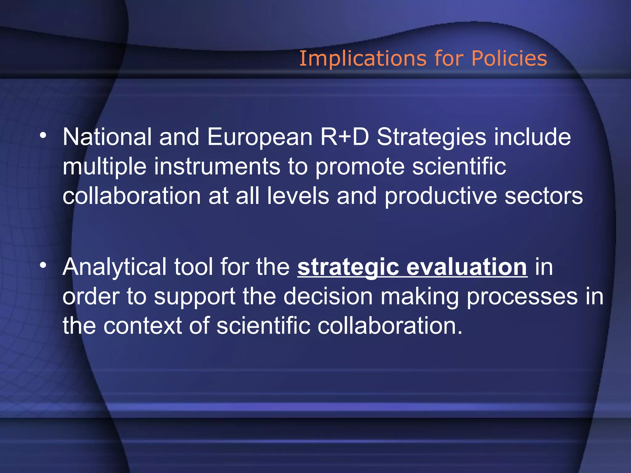Inter-institutional scientific collaboration networks | PPT