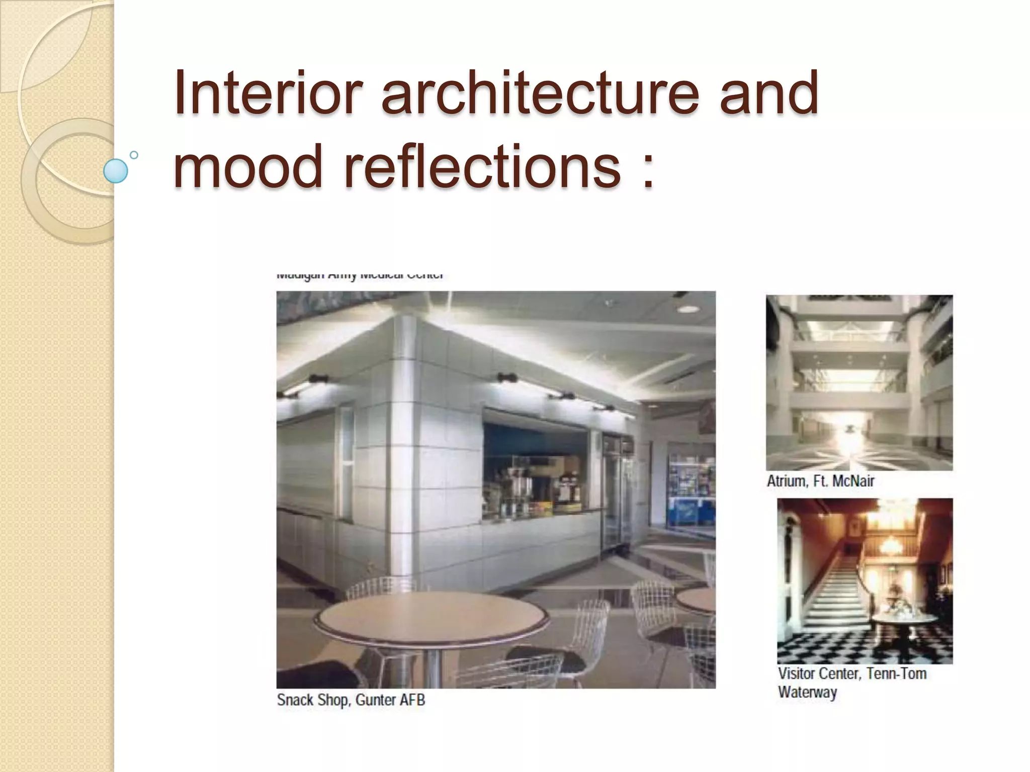 Interior architecture and mood reflections | PPTX