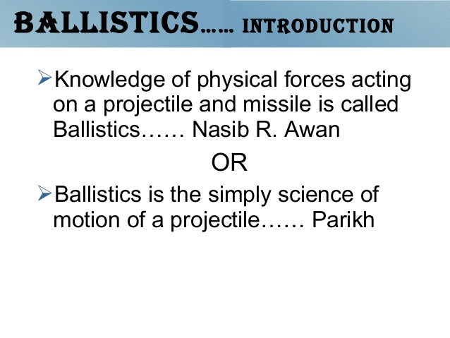 Interior ballistics / Internal ballistics