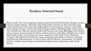 Geodinamika: Interior Bumi (Inti, Mantel dan Kerak) da | PPT