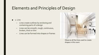 Interior design Module 1: elements of design | PPTX