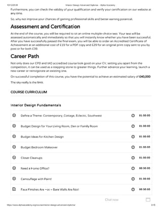 Interior Design Advanced Diploma - Alpha Academy | PPTX