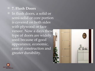 Learn Doors in Interior Design course Subject | PPTX