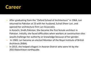 Interior designer pakistan, yasmeen lari | PPTX