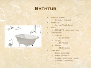 Interior design finishes bathroom project | PDF