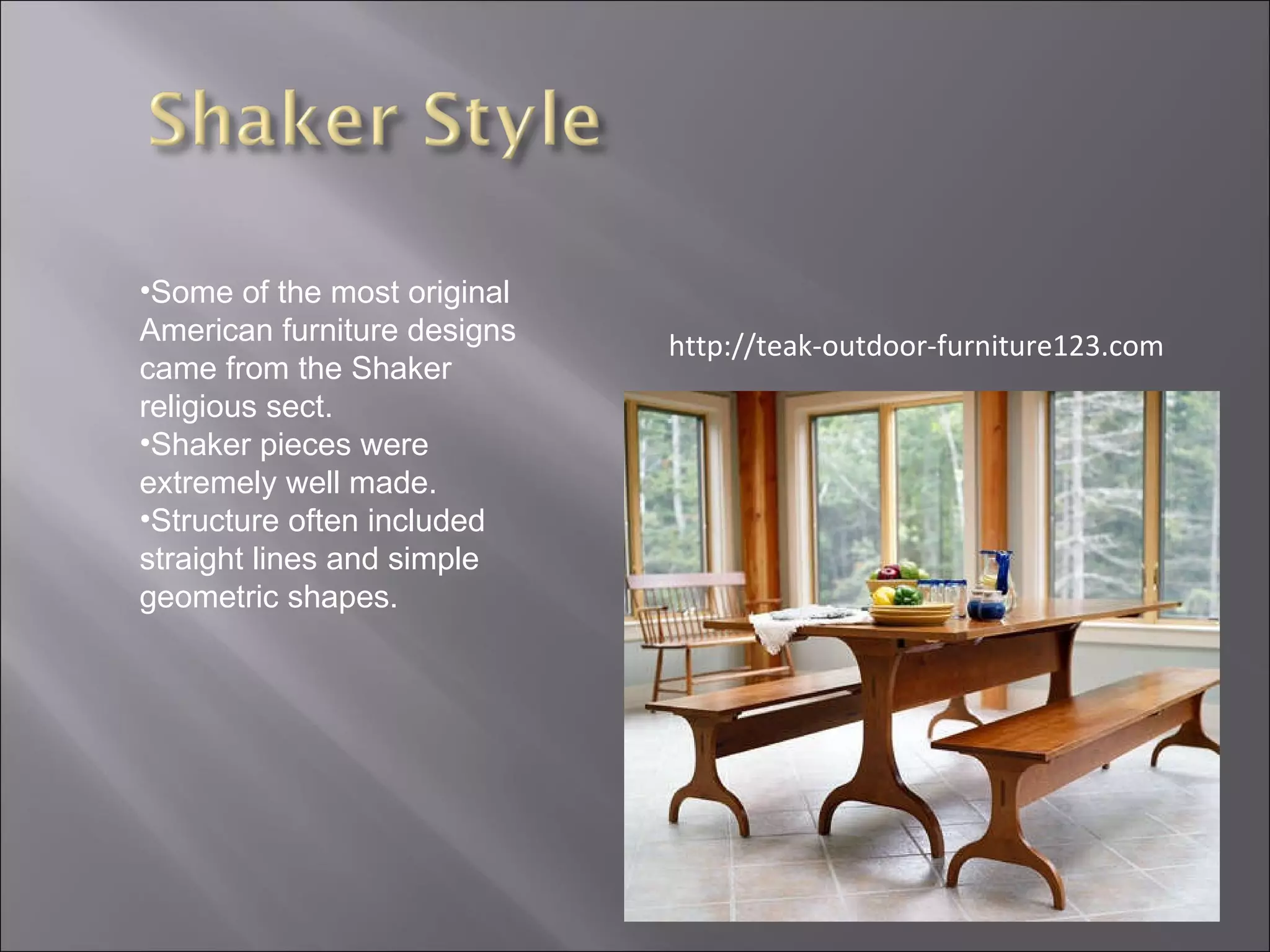 Interior Design Furniture Style | PPT