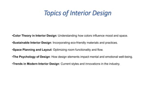 Innovative Strategies for Modern Interior Design | PPTX
