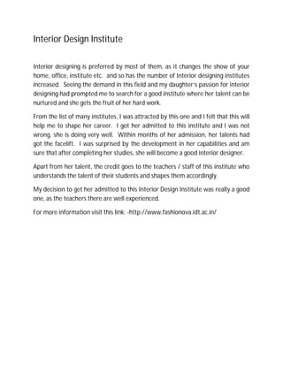 Interior design institute | PDF