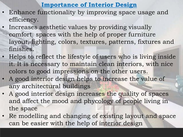 Interior Design Lecture 1- Chapter 1 (Introduction).pptx | Interior ...