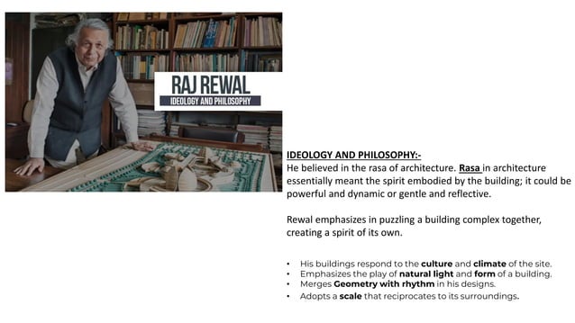 ARCHITECTURAL MARVELS OF RAJ REWAL WITH HIS DESIGN PHYLOSOPHIES | PDF