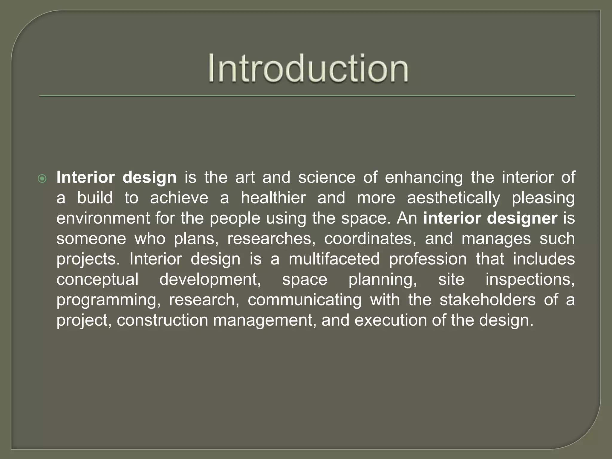 Interior design styles | PPTX
