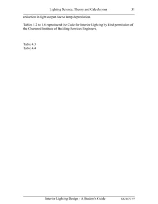 INTERIOR LIGHTING DESIGN A STUDENT'S GUIDE | PDF