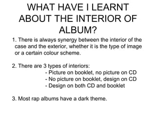 Interior of an album cover | PPTX