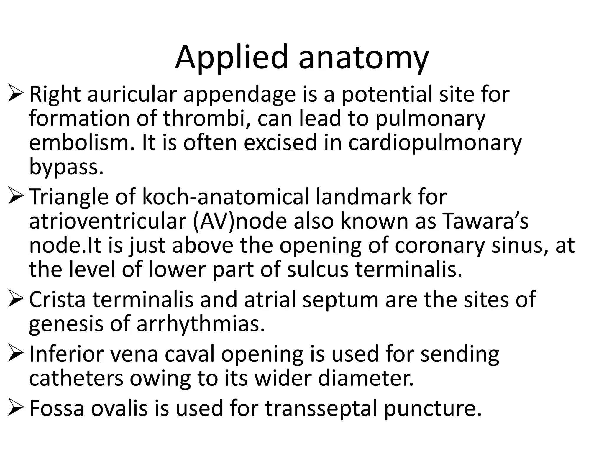 Interior of right atrium | PPTX