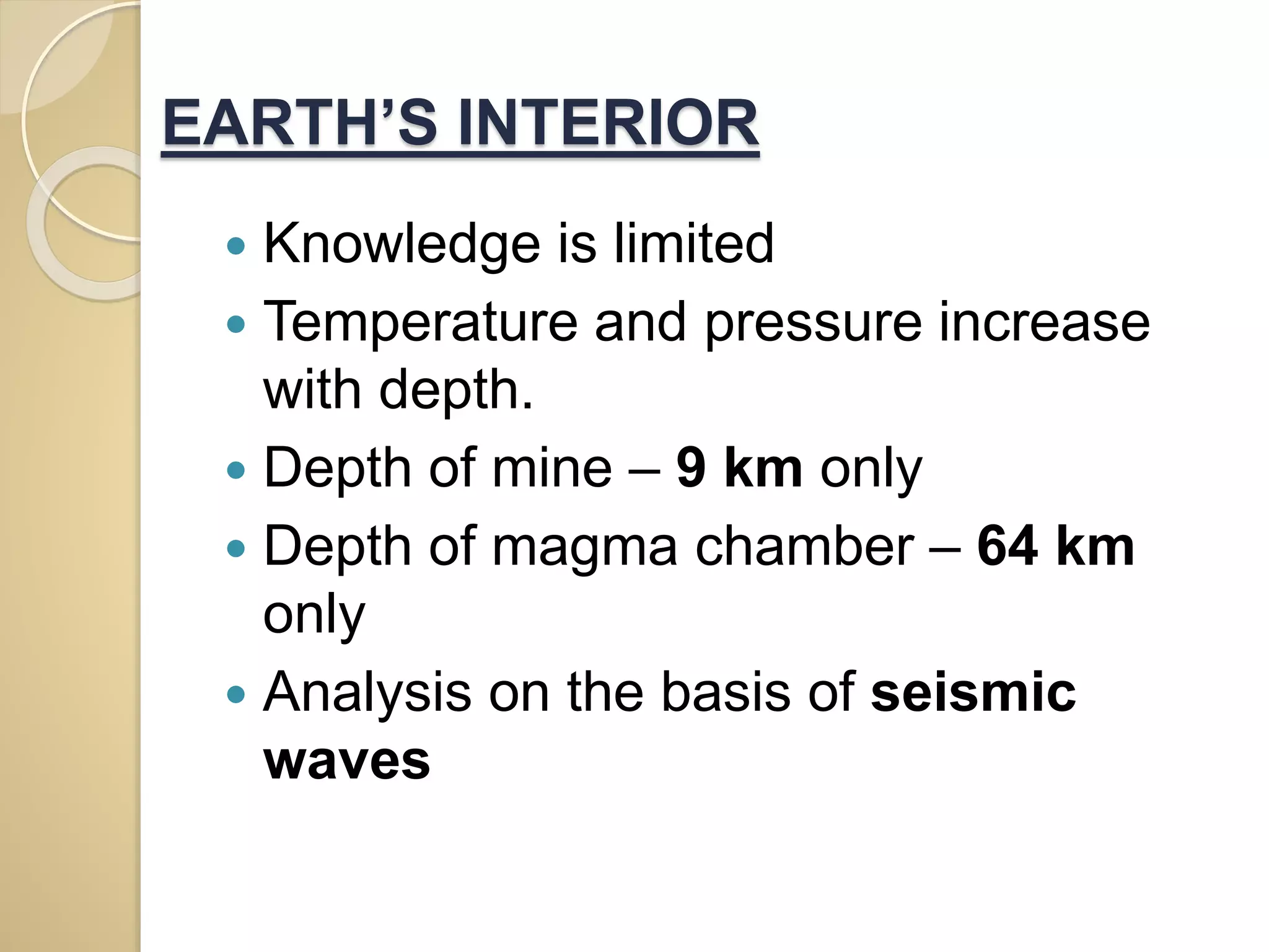 Interior of the earth | PPTX