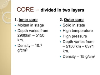 Interior of the earth | PPTX