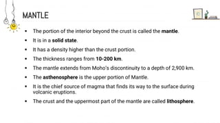 Interior of the earth (geography) | PPTX