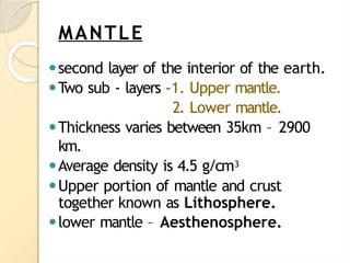 Powerpoint presentation on INTERIOR OF THE EARTH (1).pptx