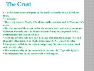 Interior structure of the earth | PPTX