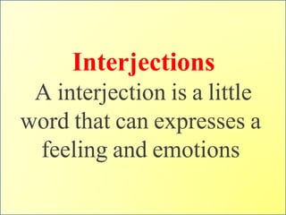 interjection in english grammar | PPTX