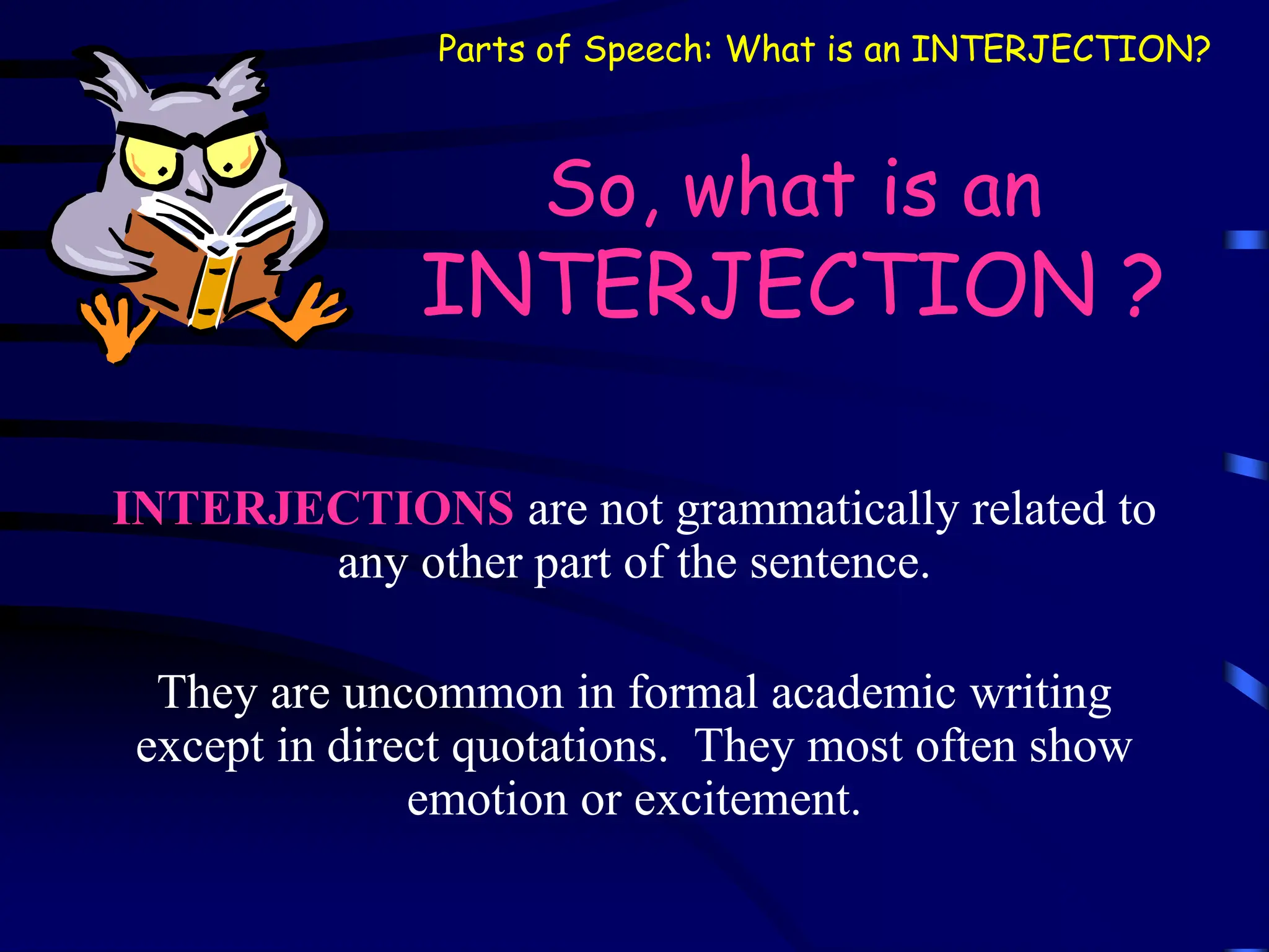 interjection for grade 2 to 6 kids for sentence making | PPT