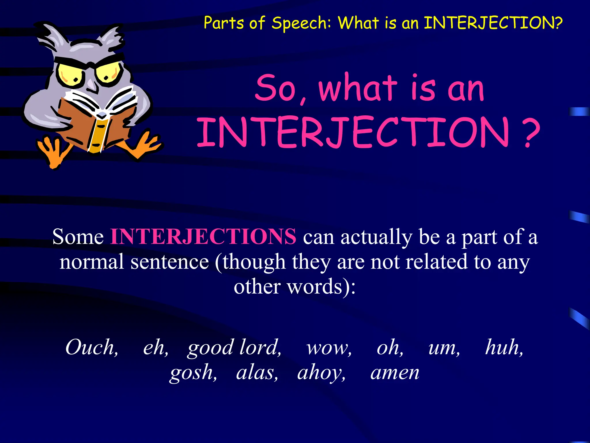 interjection for grade 2 to 6 kids for sentence making | PPT