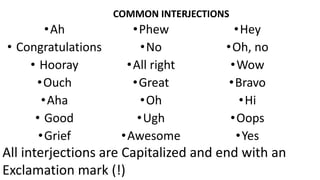 Interjection class work | PPTX