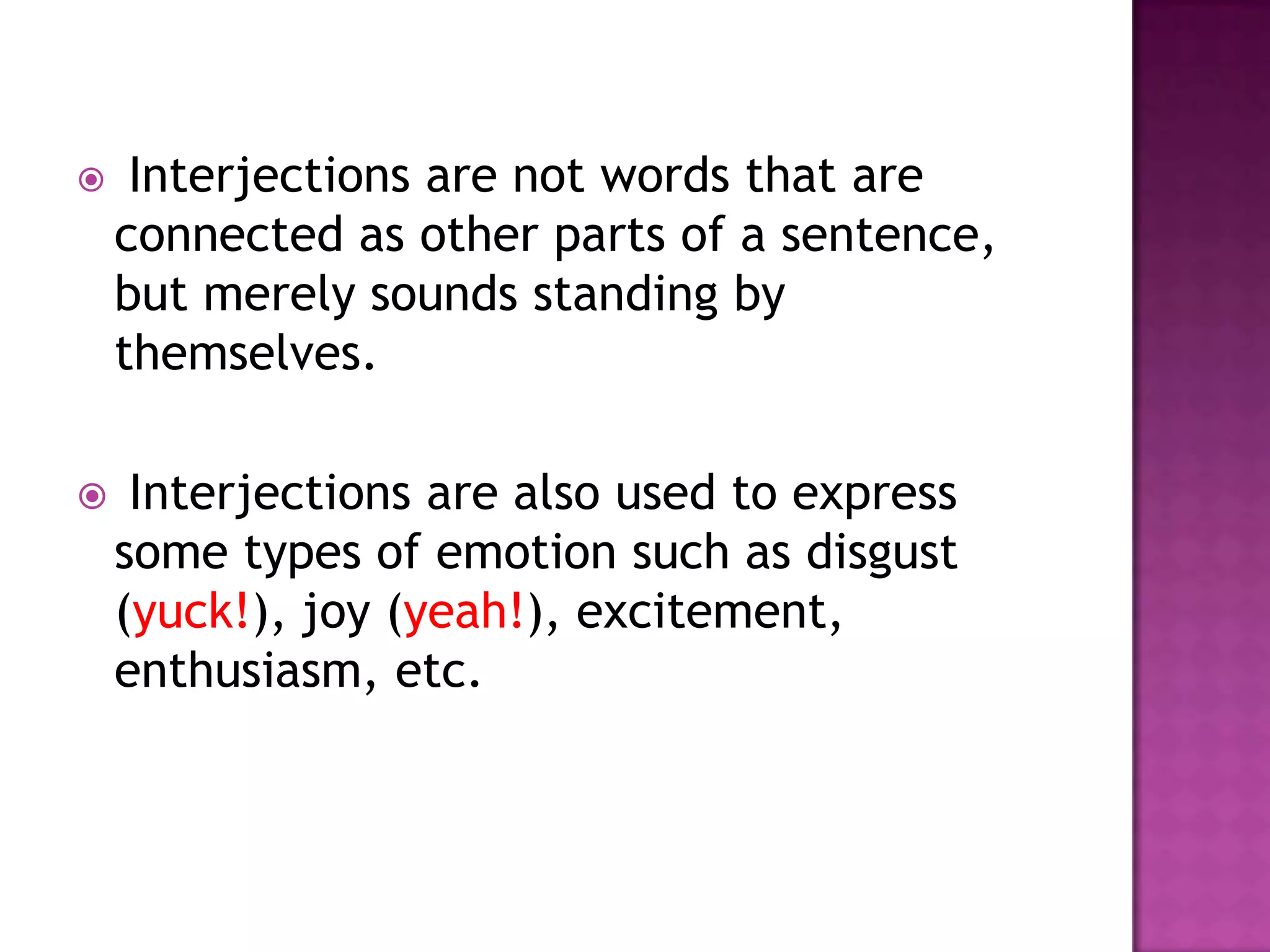 Interjection ppt | PPTX