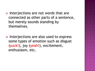 Interjection ppt | PPTX