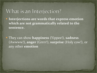 Interjections | PPT | Obscenity and Profanity | Sensitive Topics