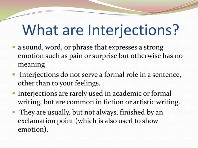 Interjections | PPTX