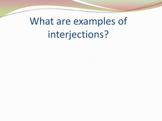 Interjections | PPTX