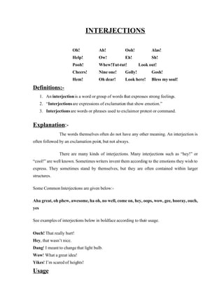 Interjections | DOC