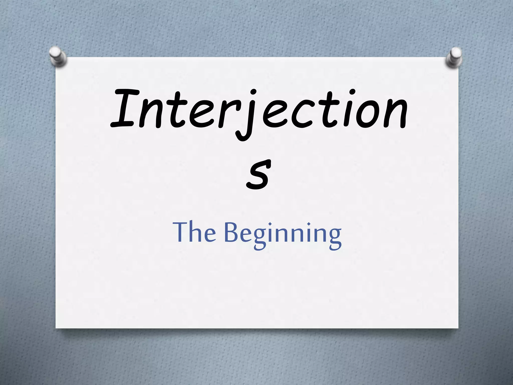 Interjections | PPT