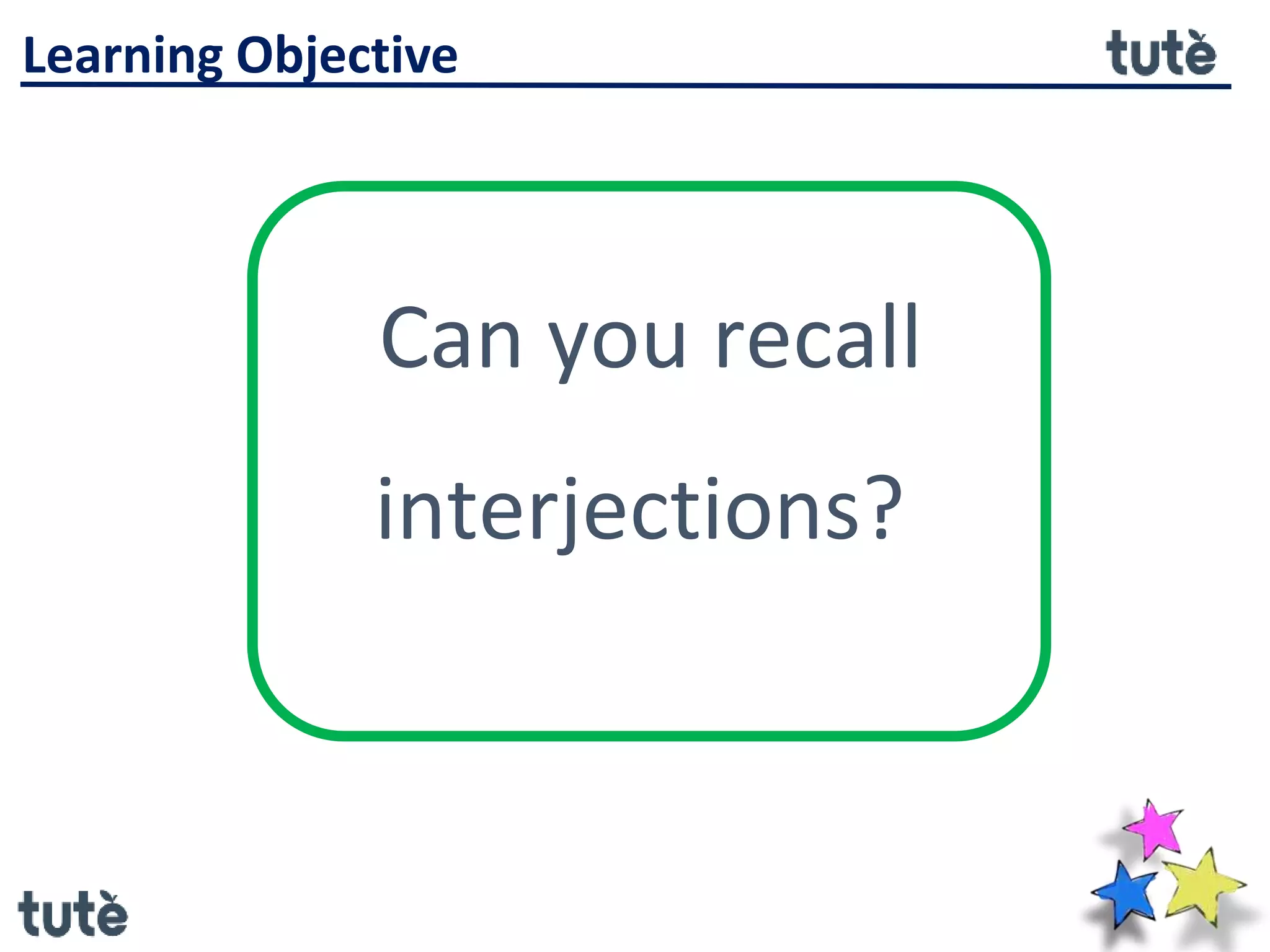 Interjections | PPTX