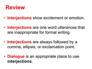 Parts of speech: interjections.pptx grade 7 | PPTX